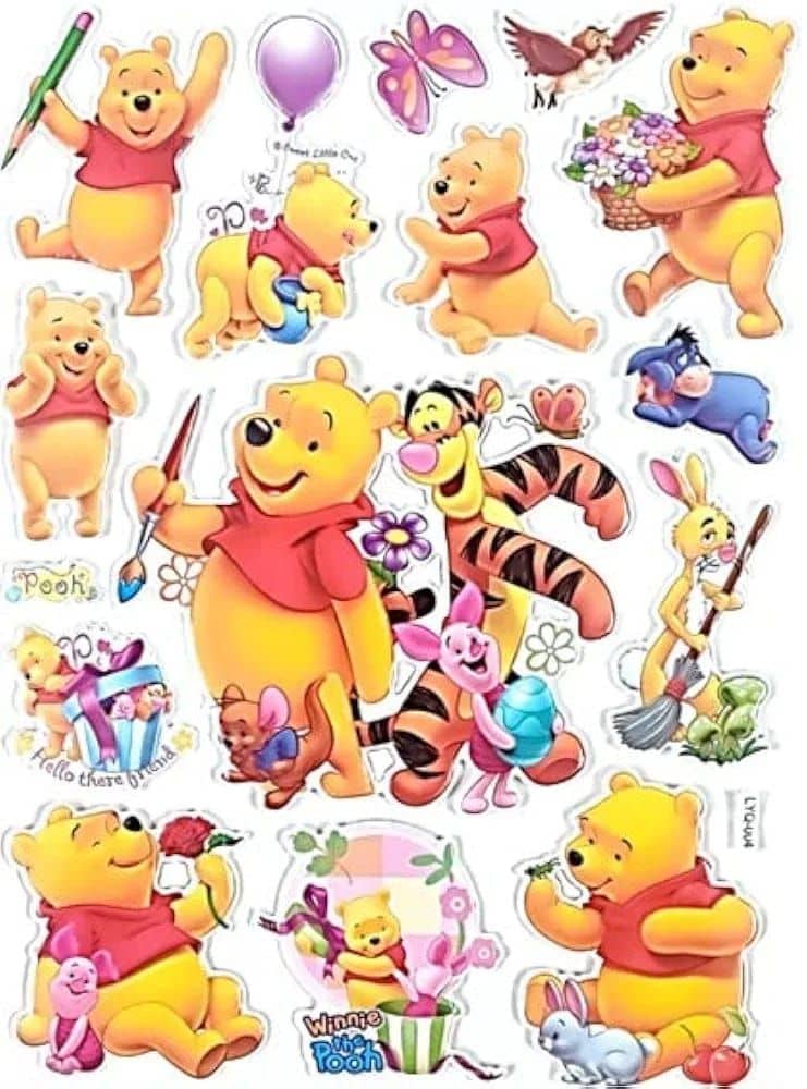 Winnie the Pooh Cartoon Sticker – Klick Africa