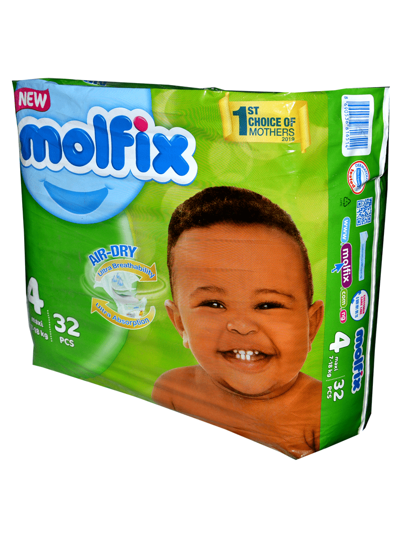 Molfix Air Dry Maxi Diapers Size 4 7-18kg (32 pack) – Klick Africa