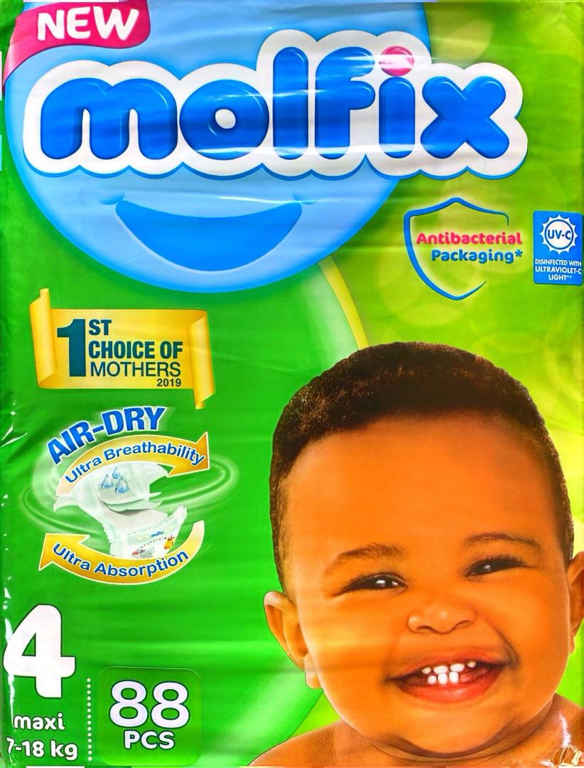 Molfix Air Dry Maxi Diapers Size 4 7-18kg (88 pack) – Klick Africa